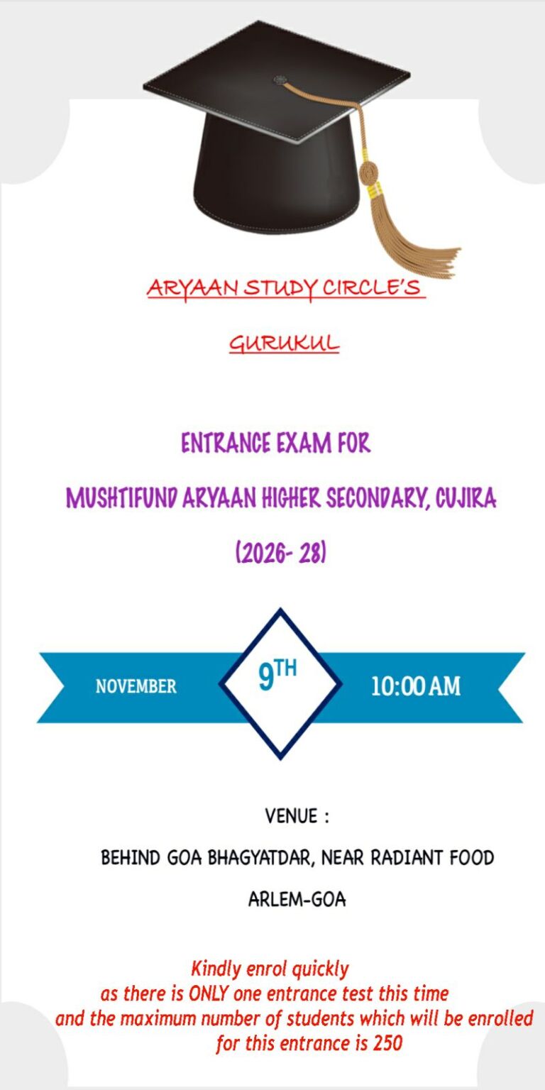 Mushtifund Aryaan Higher Secondary School & Aryaan Study Circle’s Gurukul